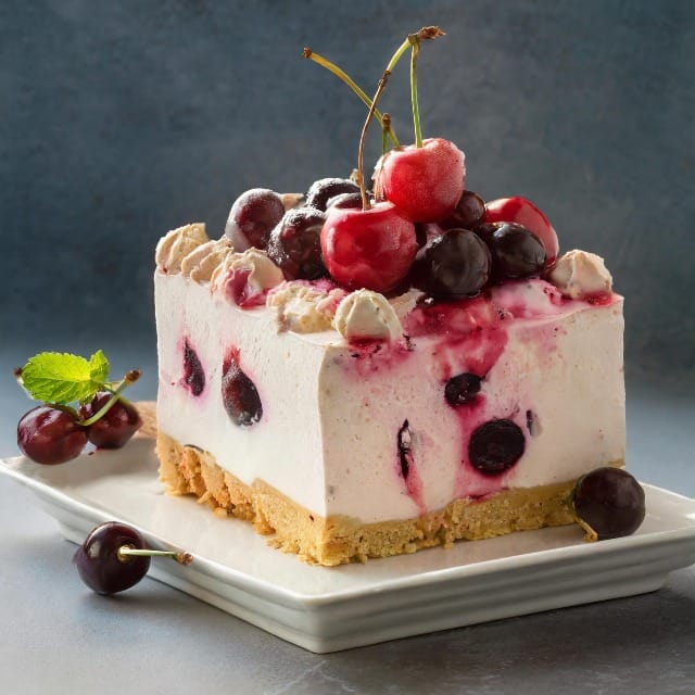 RECIPE: No-Churn Berry Biscuit Ice Cream Cake